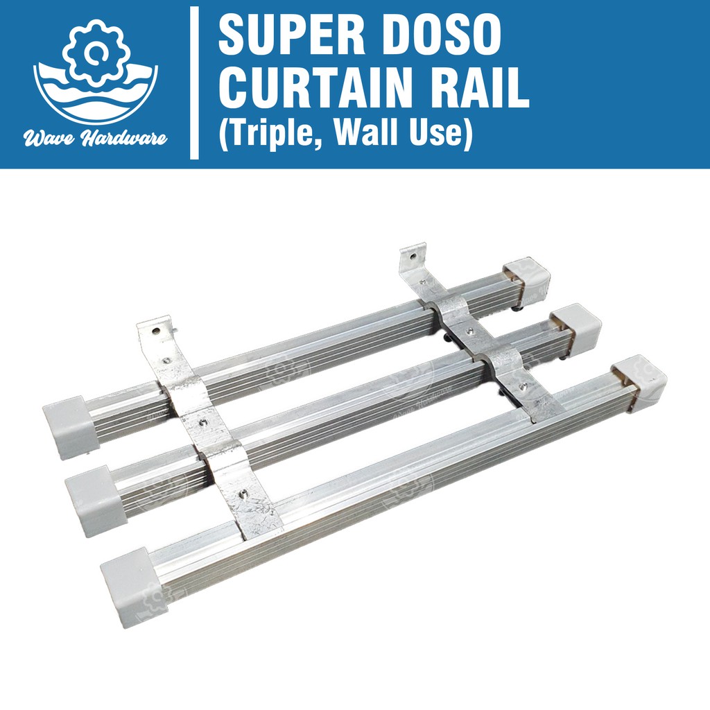 SUPER DOSO Triple Set Besi Langsir Rod / Curtain Rail